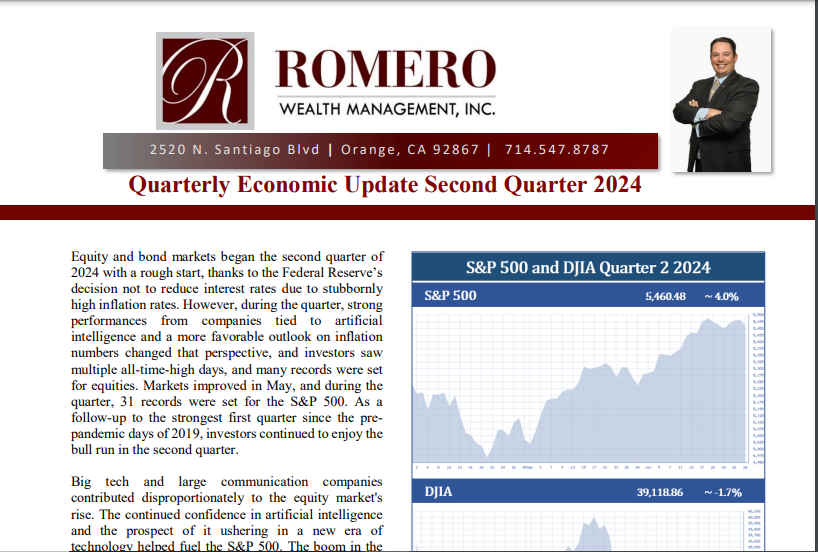 Quarterly Economic Update Second Quarter 2024 - Romero Wealth Management